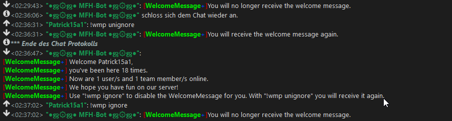 TS3 - WelcomeMessage+ | SinusBot Forums
